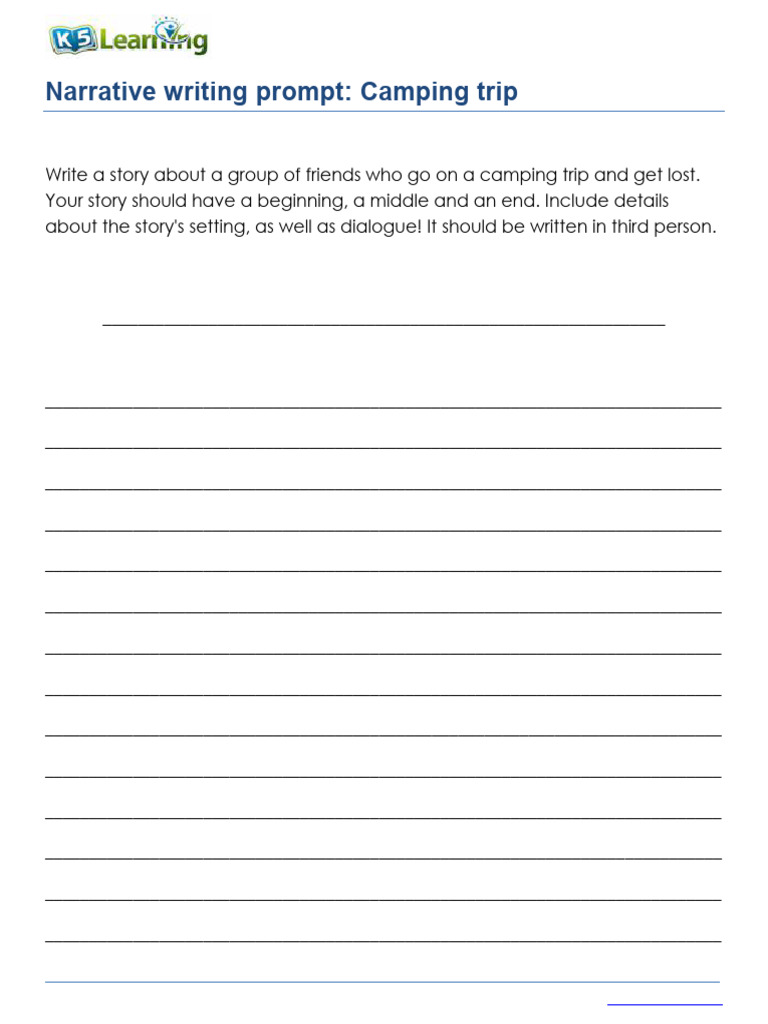 Grade 4 Camping Trip Writing Prompt | PDF
