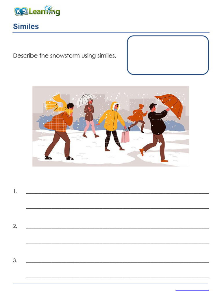 Grade 3 Write Similes Metaphors Qvn | PDF