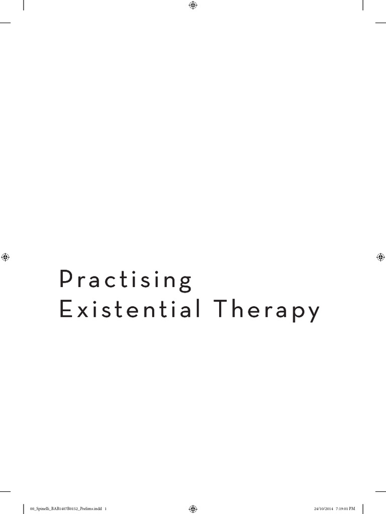 Spinelli - Practising - Existential - Therapy Three Key Principles ...