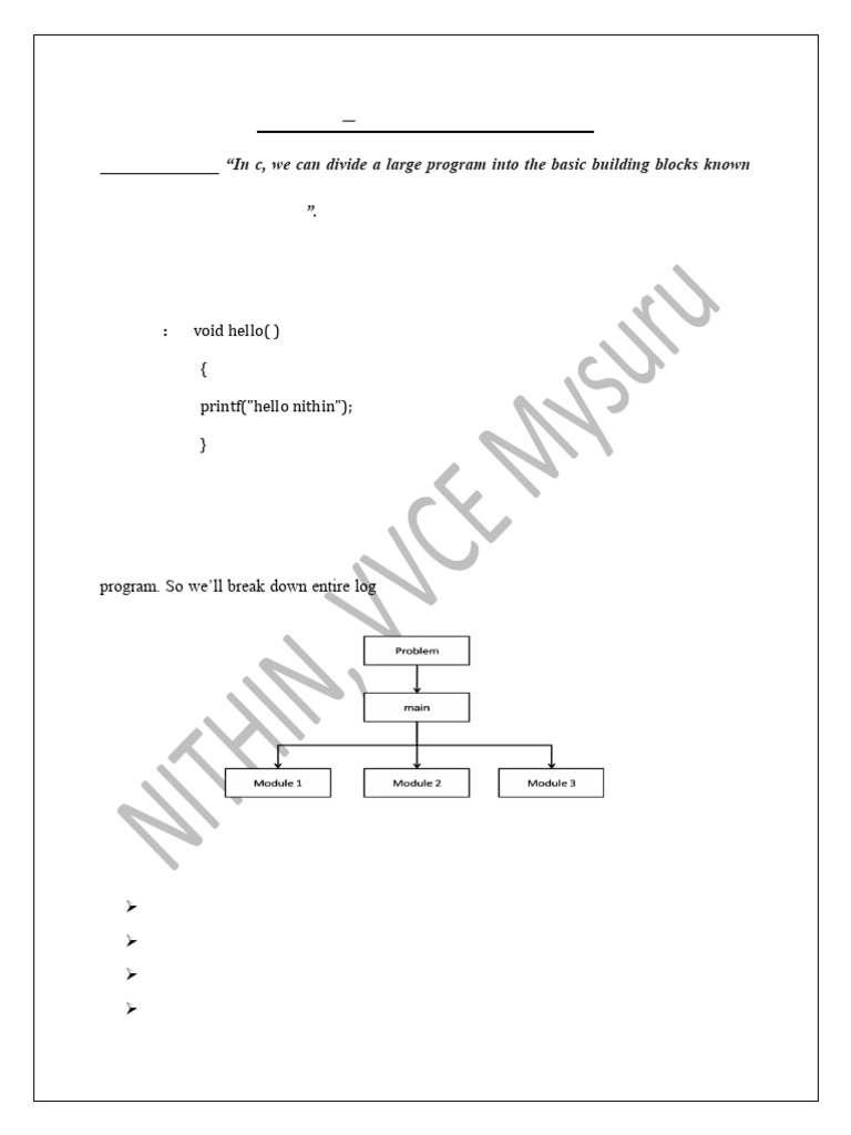 Module-3 PPS (Functions & Strings) | PDF | Parameter (Computer Programming) | Scope (Computer ...