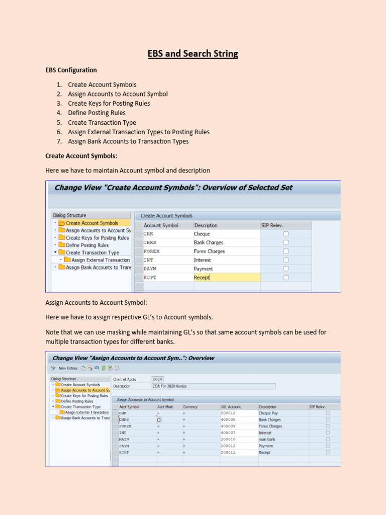 SAP FICO - EBS and Search String | PDF | Debits And Credits | Banks