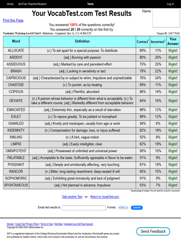 Your Test Results | PDF