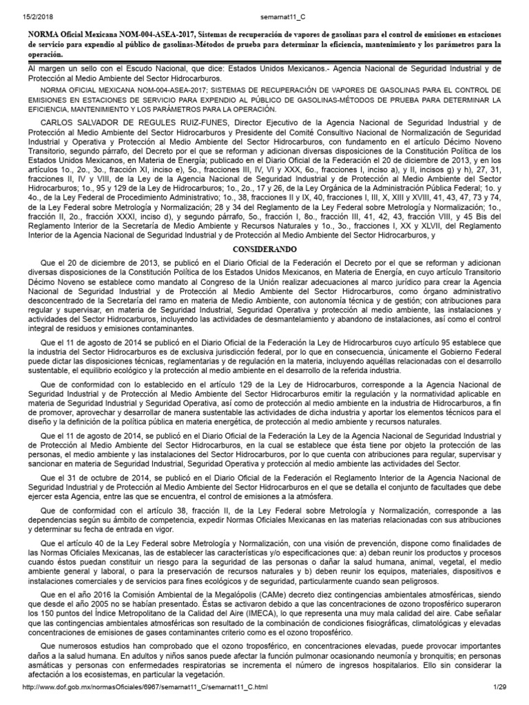 Nom 004 Asea 2017 | PDF | Compuesto orgánico volátil | Ozono