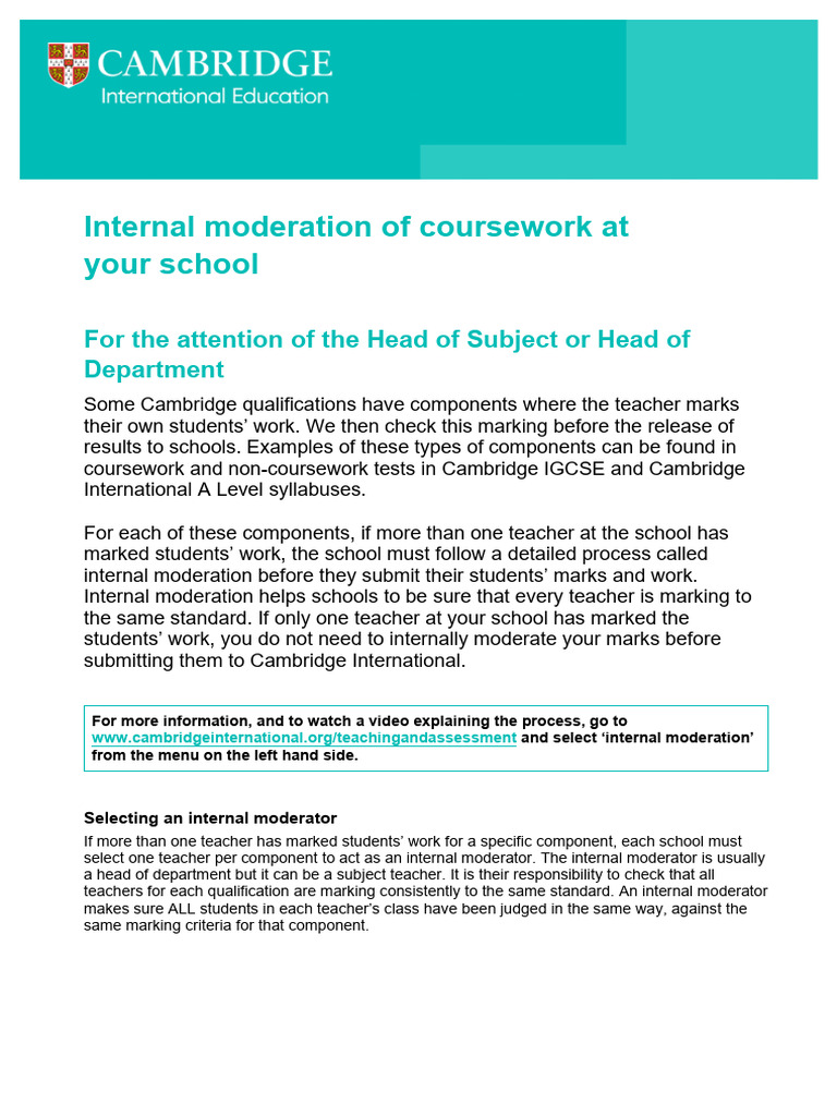 internal_moderation_of_coursework_at_your_school_v2 | PDF internal_moderation_of_coursework_at_your_school_v2 | PDF