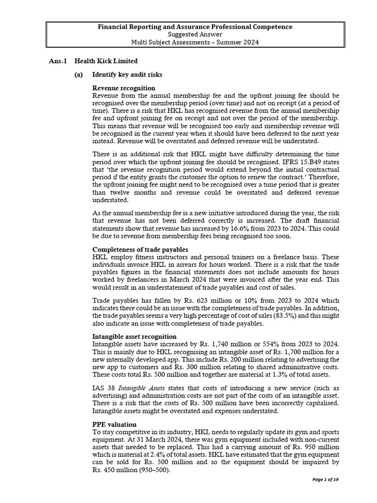 Msa 1 Summer 2024 Ans | PDF | Fair Value | Goodwill (Accounting)