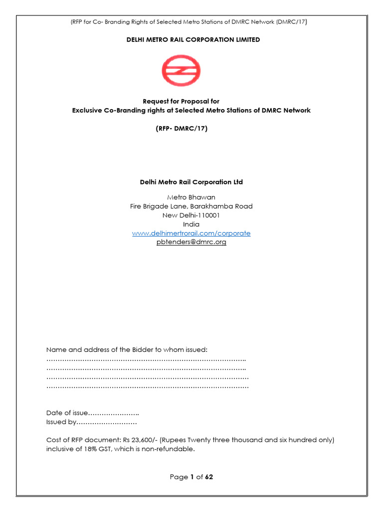 RFP 8 | PDF | Request For Proposal | License
