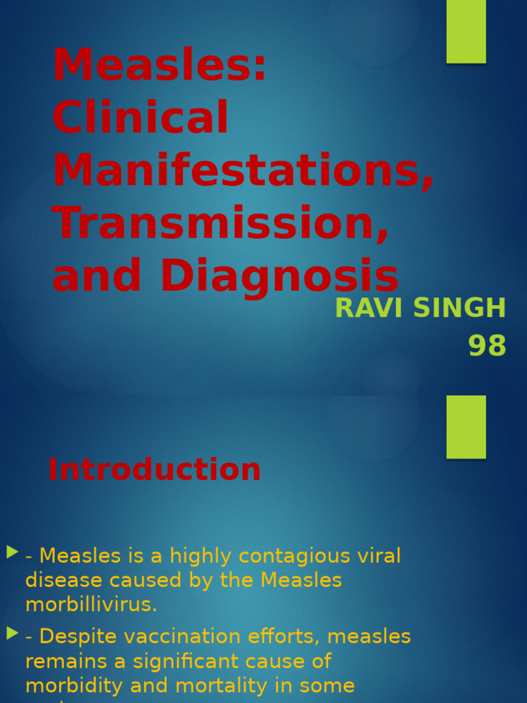 Measles Symptoms and Diagnosis Overview | PDF | Measles | Infection