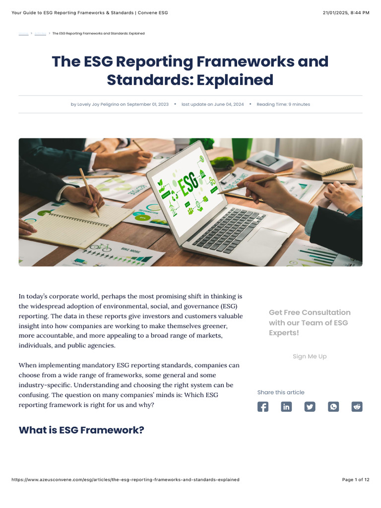ESG Reporting Guide for Companies | PDF | Governance | Business