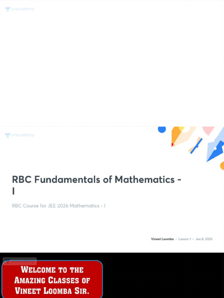 RBC Fundamentals of Mathematics I With Anno | PDF