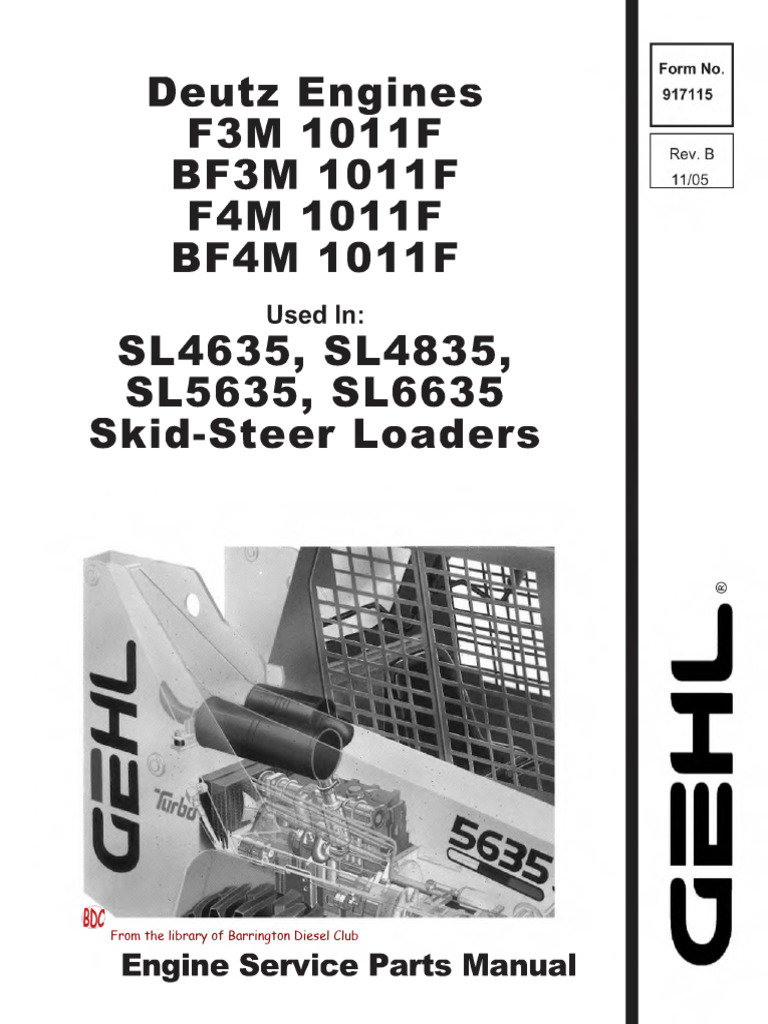 Deutz 1011 Parts Book 78p Abby | PDF | Screw | Fuel Injection