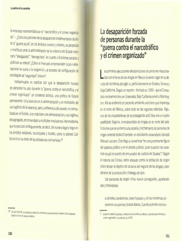 R. Gamiño (Extracto Libro) Patria de Los Ausentes CAP 3 Desaparición ...