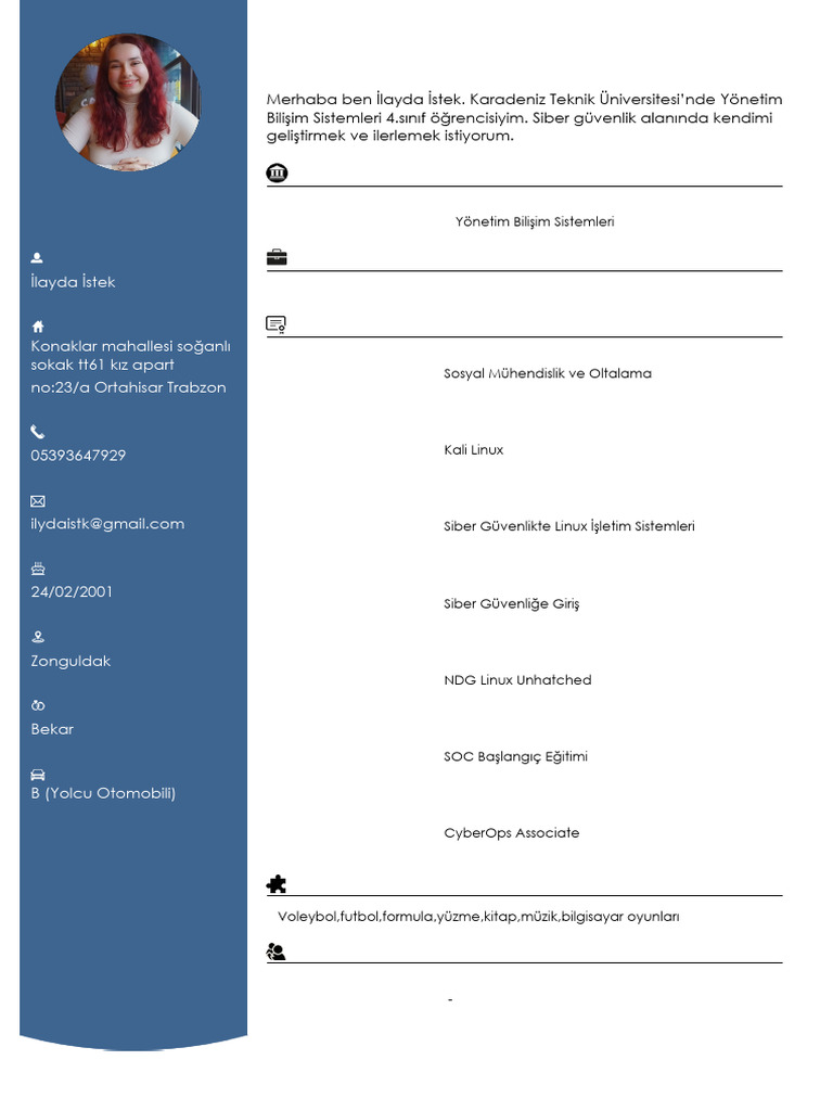 İlayda İstek: Kişisel | PDF