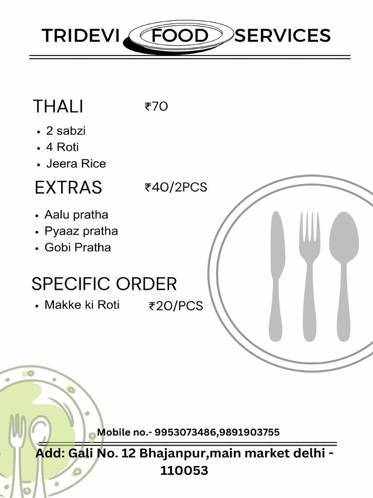 Food Template | PDF