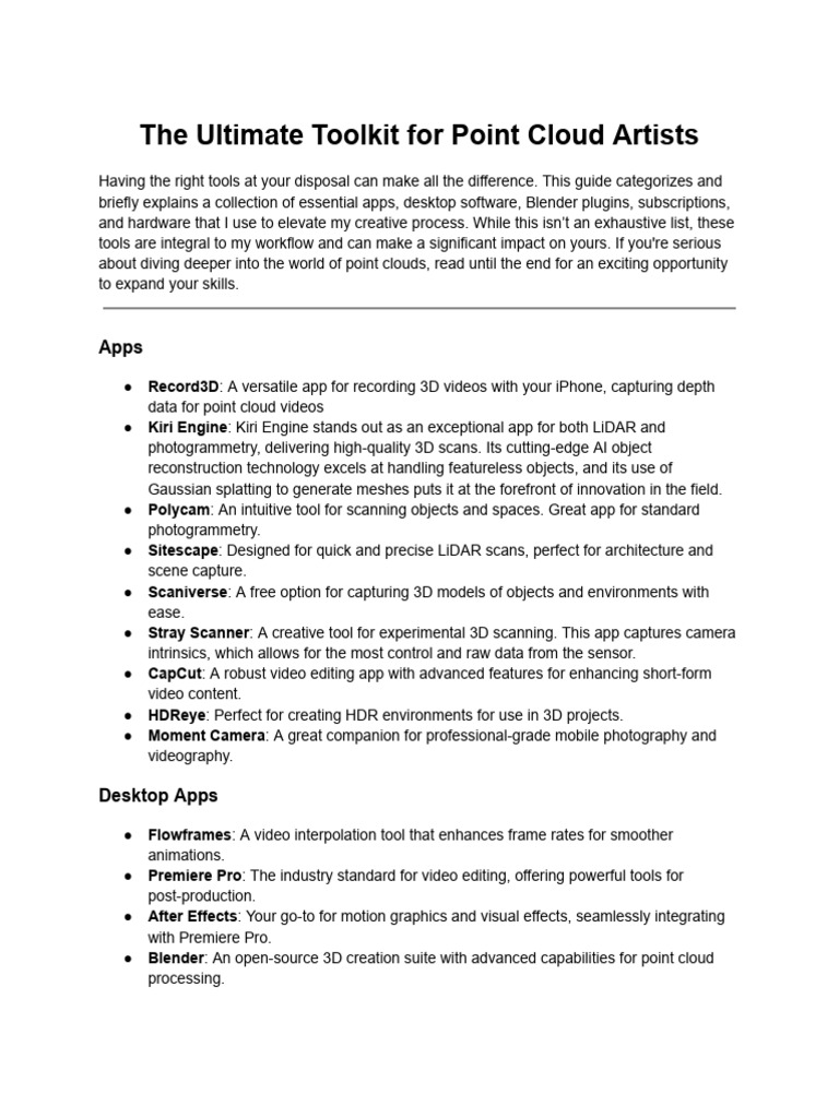 Tools I Use | PDF | 3 D Computer Graphics | Computing
