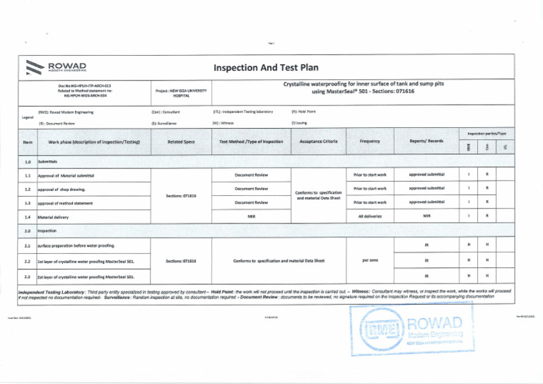 ITP - Insulation - NGH | PDF