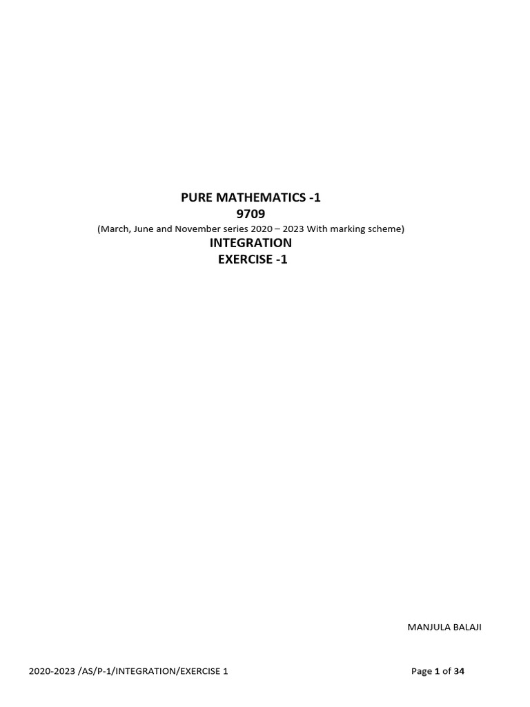 p1 Integration Ex 1 With Ms | PDF