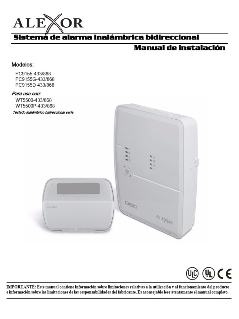 Manual de Instalacion de DSC Alexor | PDF | Software | Aislador ...