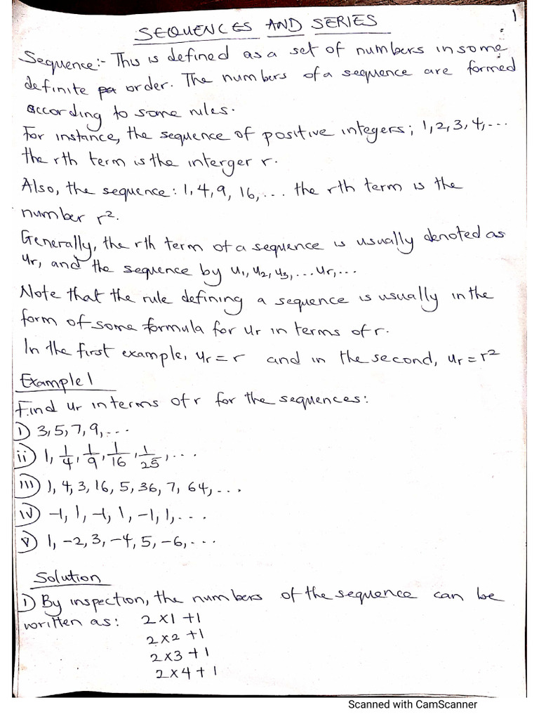 Sequence and Series | PDF