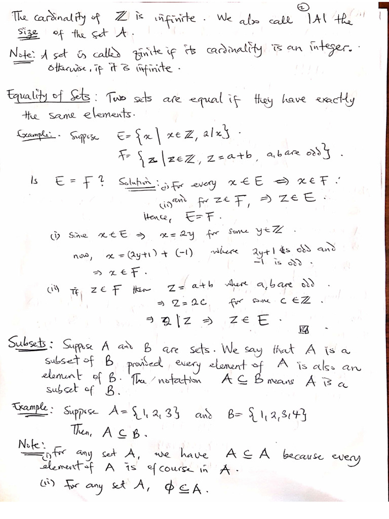 Set Theory 2 | PDF