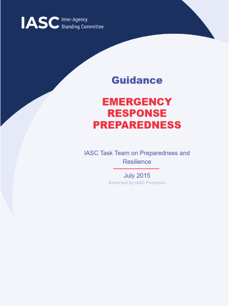 IASC Emergency Response Preparedness Guidelines, July 2015 (Draft For ...