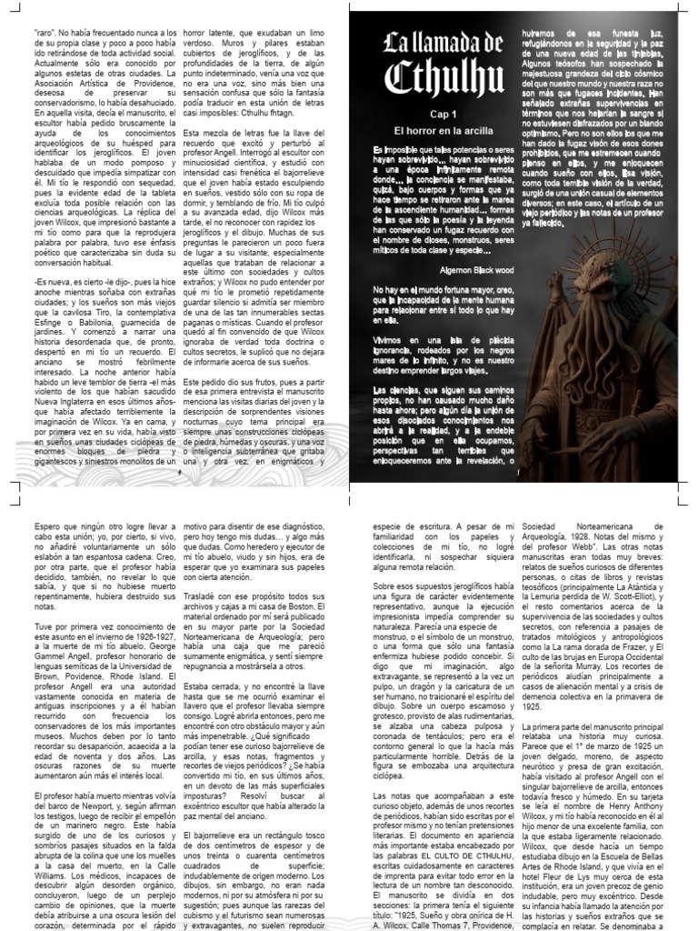 La Llamada de Cthulhu | PDF | Sueño | Cthulhu