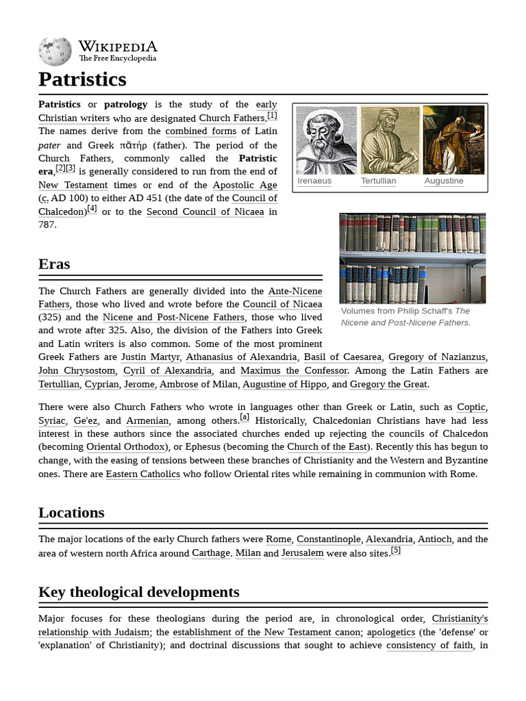 Patristics | PDF | Church Fathers | Ancient Christianity