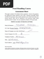 Food Handlers Final Exam Answers Guide | PDF | Foodborne Illness | Cooking