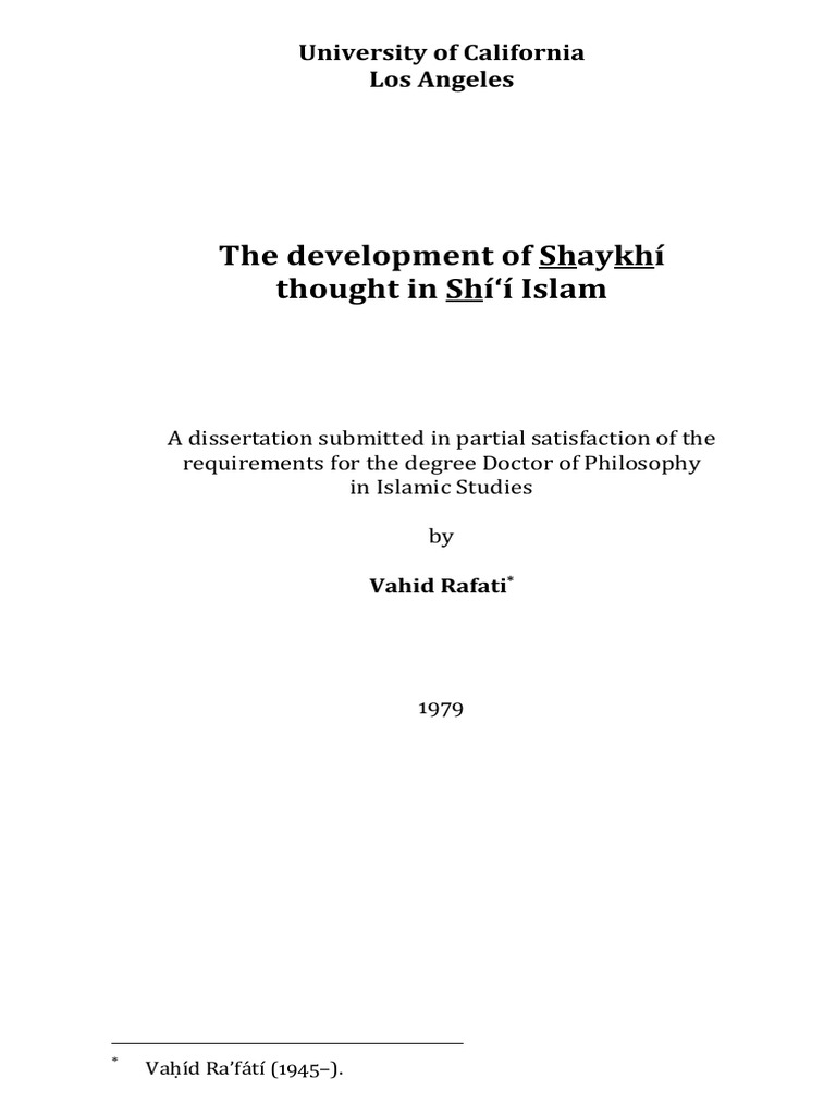 Rafati Development Shaykhi Thought | PDF
