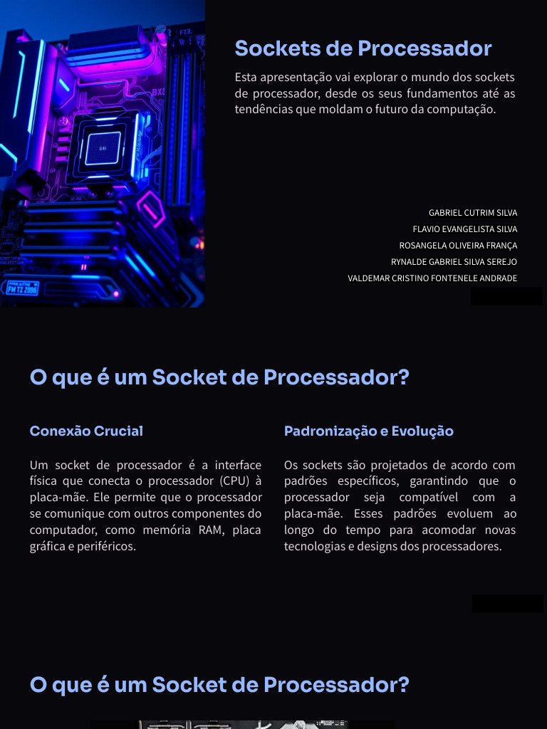Sockets-de-Processador | PDF | Soquete de rede | Unidade central de ...