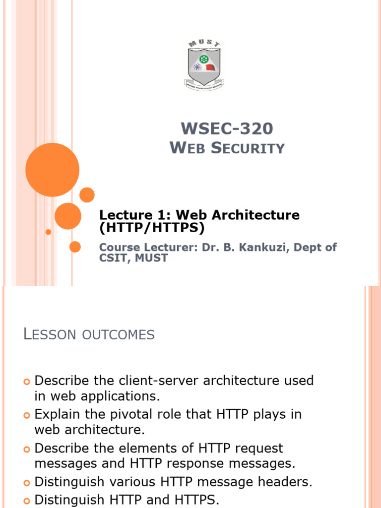 WSEC 320 Lecture Notes 1 | PDF | World Wide Web | Internet & Web