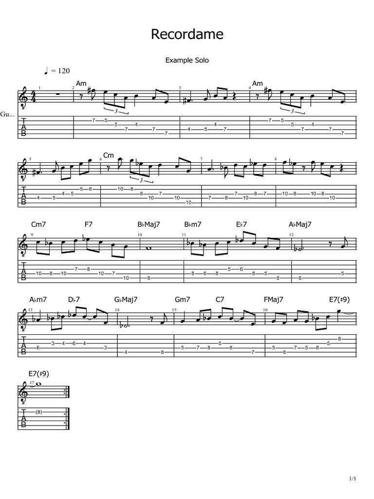 Recordame - Solo | PDF