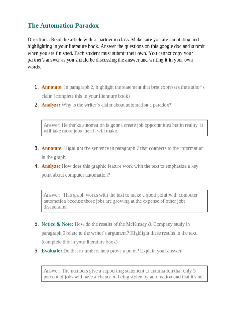 The Automation Paradox | PDF