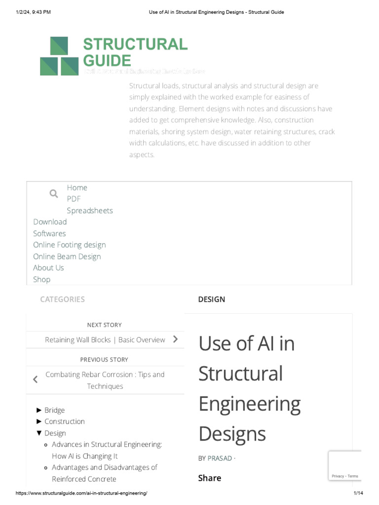 Use of AI in Structural Engineering Designs - Structural Guide | PDF ...