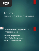 Types of TV Program Formats | PDF | Soap Opera | Reality Television