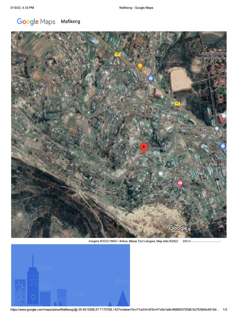 Roma Mafikeng Map | PDF
