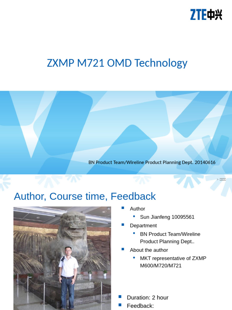 ZXMP M721 OMD Technology - Sun Jianfeng - 20140616 | PDF | Wavelength Division Multiplexing ...