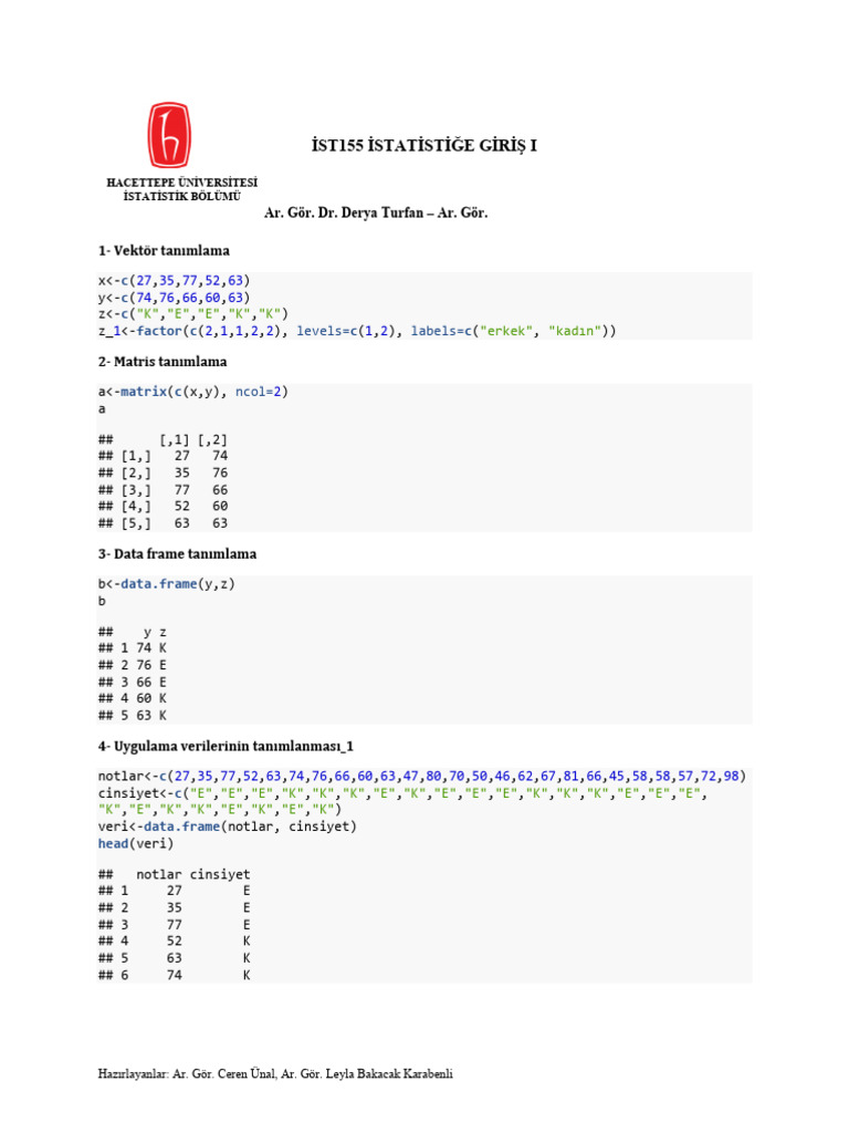 Uygulama 2 - R | PDF