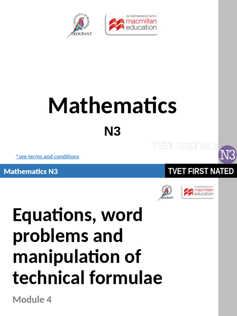Tvet First Maths n3 Module 4 | PDF | Elementary Mathematics ...