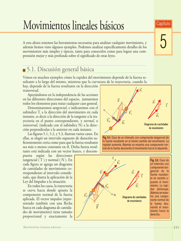 Cap 5. Movimientos Lineales Básicos | PDF | Velocidad | Aceleración