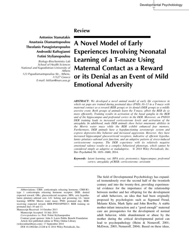 Early Experiences Emotional Adversity | PDF | Hypothalamic–Pituitary ...