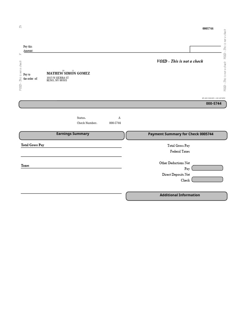 Payment Summary for Check 0005744 | PDF | Taxes | Government Finances