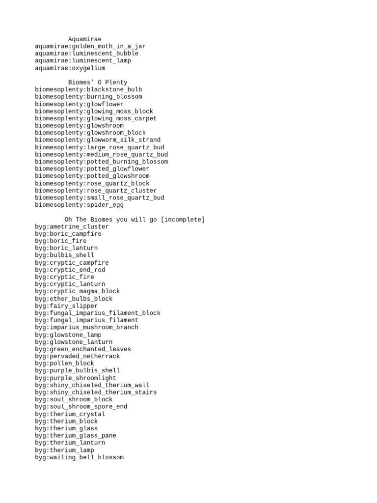 Modded Blocks With Light | PDF