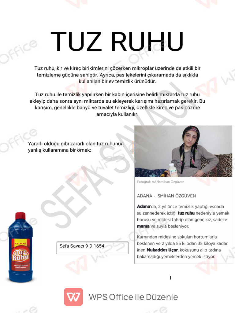 Tuz Ruhu: SEF AS AVA CI | PDF
