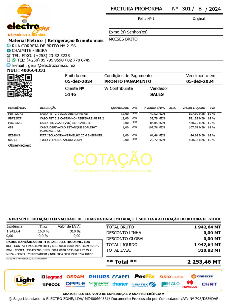 FACTURA_PROFORMA_B_301 | PDF