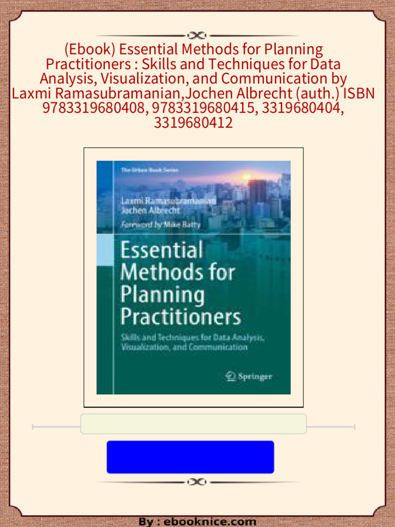 (Ebook) Essential Methods for Planning Practitioners : Skills and ... (Ebook) Essential Methods for Planning Practitioners : Skills and ...