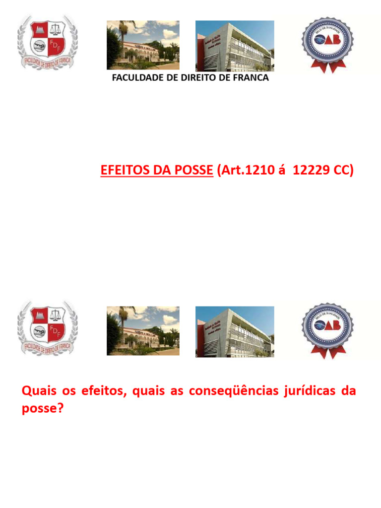 Efeitos Jurídicos da Posse no Direito Civil | PDF | Indenização ...
