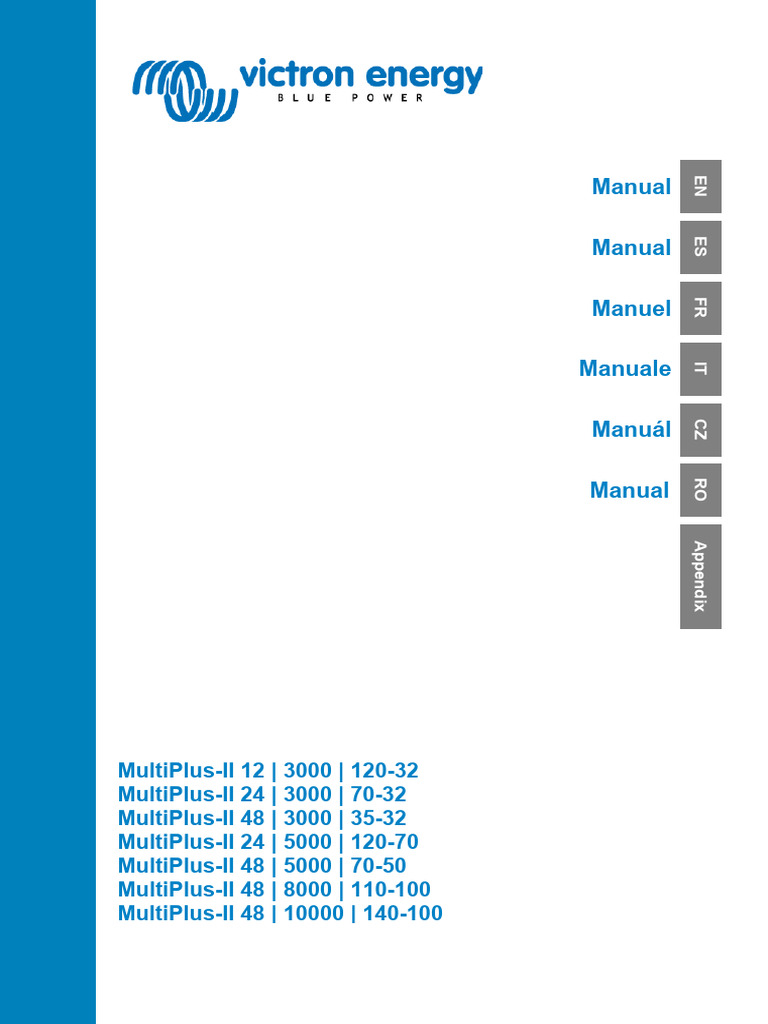 MultiPlus-II Installation Guide | PDF | Battery Charger | Power Inverter
