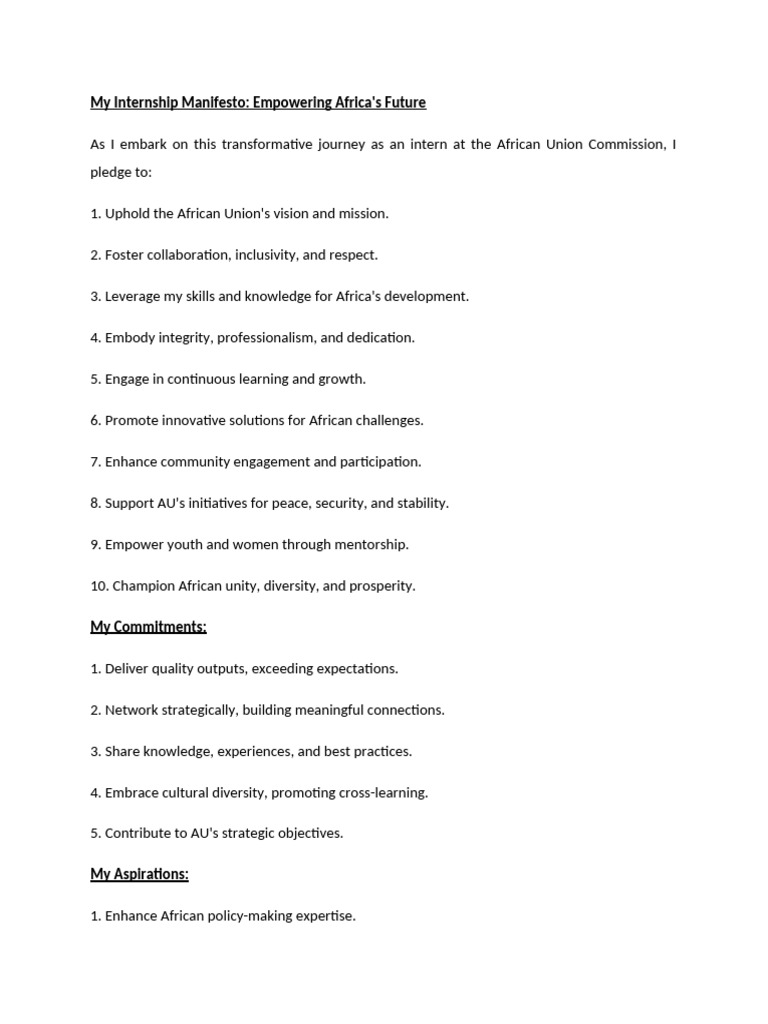 Manifesto For Project | PDF