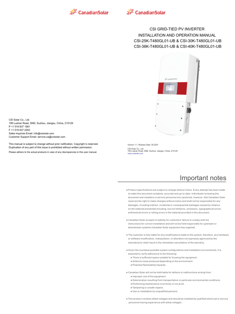 Special Inverter Settings | PDF | Power Inverter | Power (Physics)