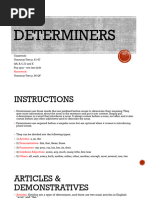 Class 9 Determiners Worksheet | PDF